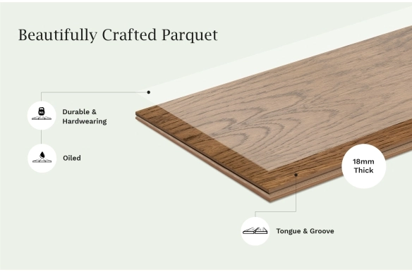 Thorpe Roasted Grand Solid Oak Herringbone