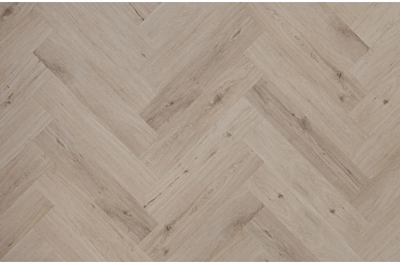 Deluxe Light Brown Herringbone Click Vinyl