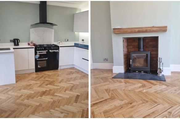 Thorpe Ranch Solid Oak Herringbone