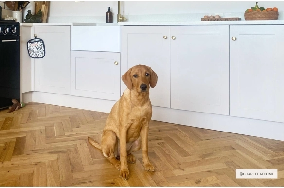 Thorpe Ranch Solid Oak Herringbone